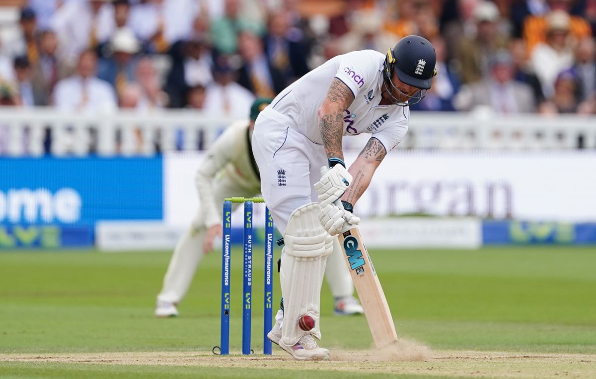Ben Stokes signals for a review after being given out | ESPNcricinfo.com