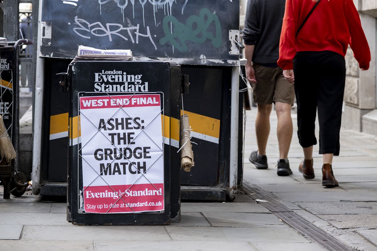 The Ashes is the biggest story in the London Evening Standard ...
