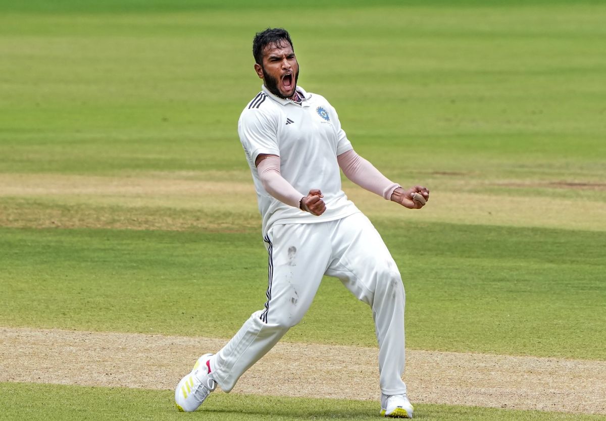 Vijaykumar Vyshak is pumped after taking a wicket | ESPNcricinfo.com