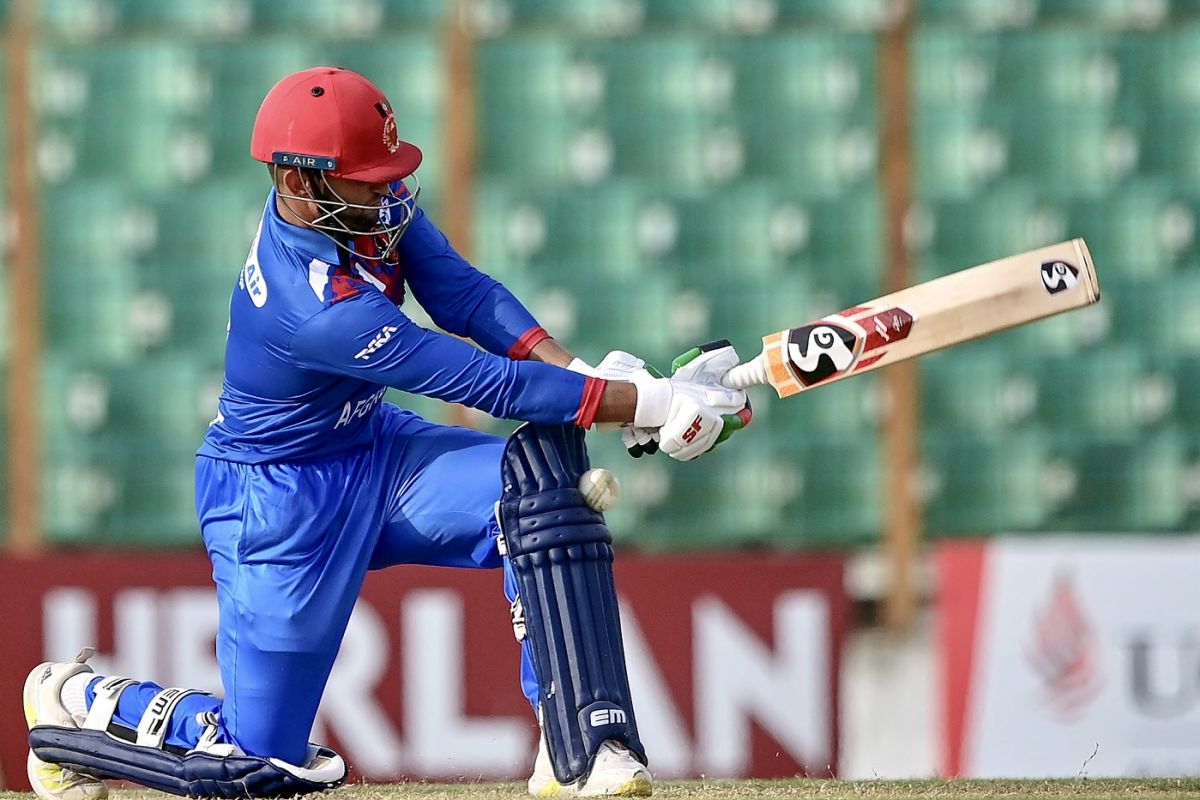Azmatullah Omarzai top-scored for Afghanistan with his 71-ball 56 ...