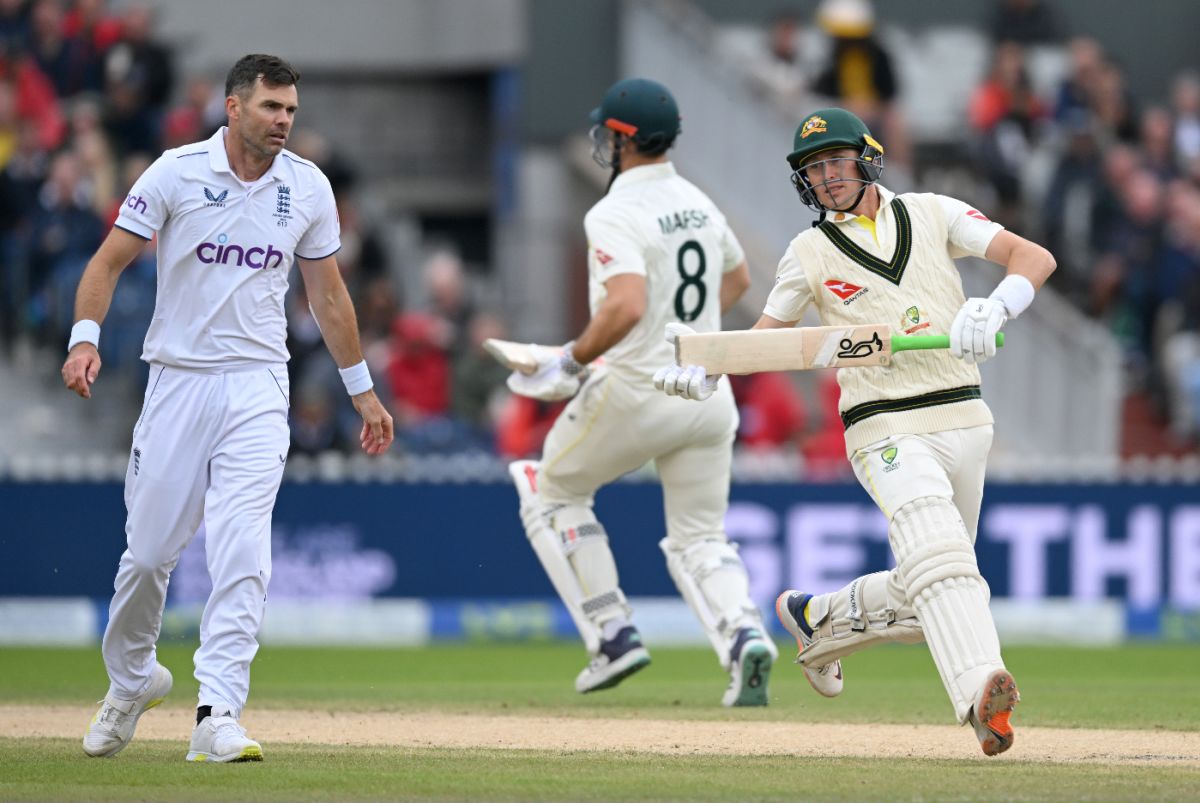 James Anderson was thwarted as Marnus Labuschagne and Mitchell Marsh ...