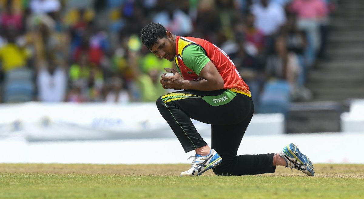 Gudakesh Motie finished with 2 for 15 in his four overs | ESPNcricinfo.com