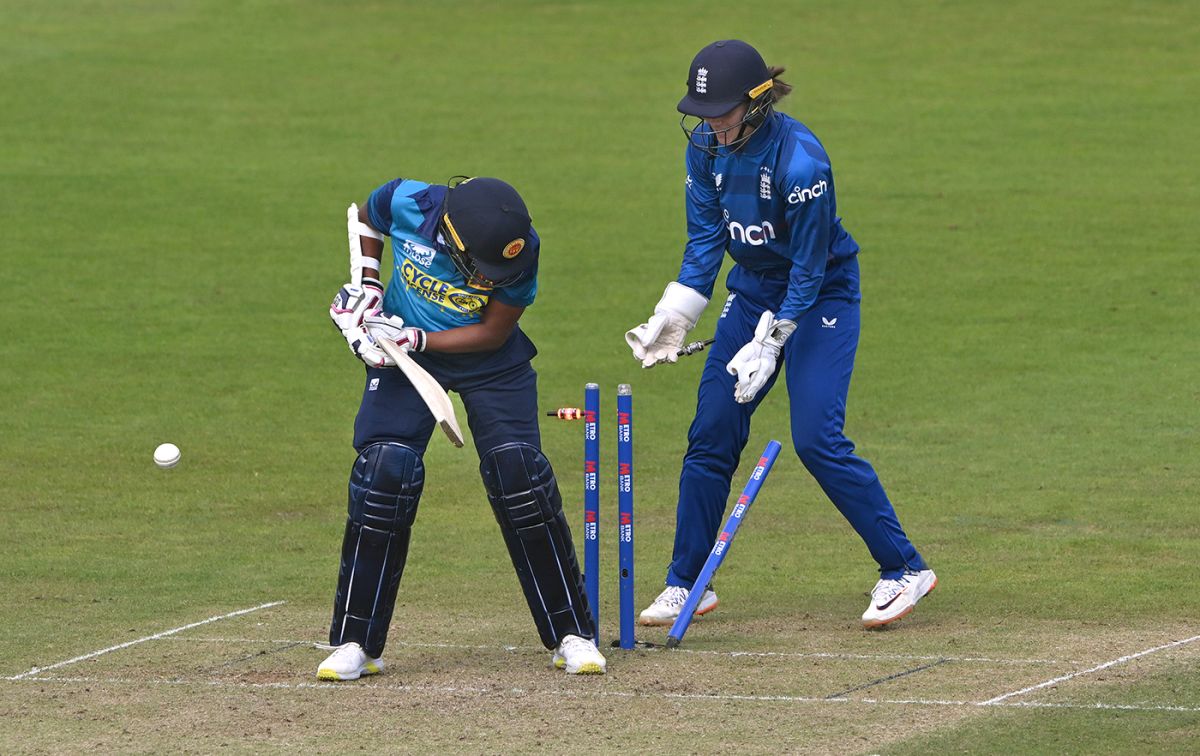 Achini Kulasuriya was bowled by Sarah Glenn | ESPNcricinfo.com