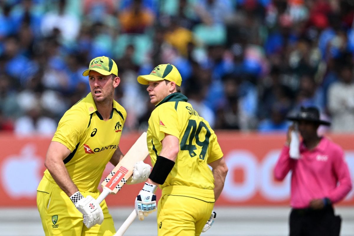Mitchell Marsh is all smiles after scoring a half-century ...