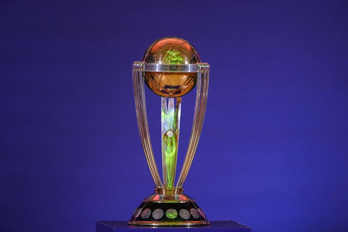 The World Cup trophy on display a day before the tournament opener | ESPNcricinfo.com