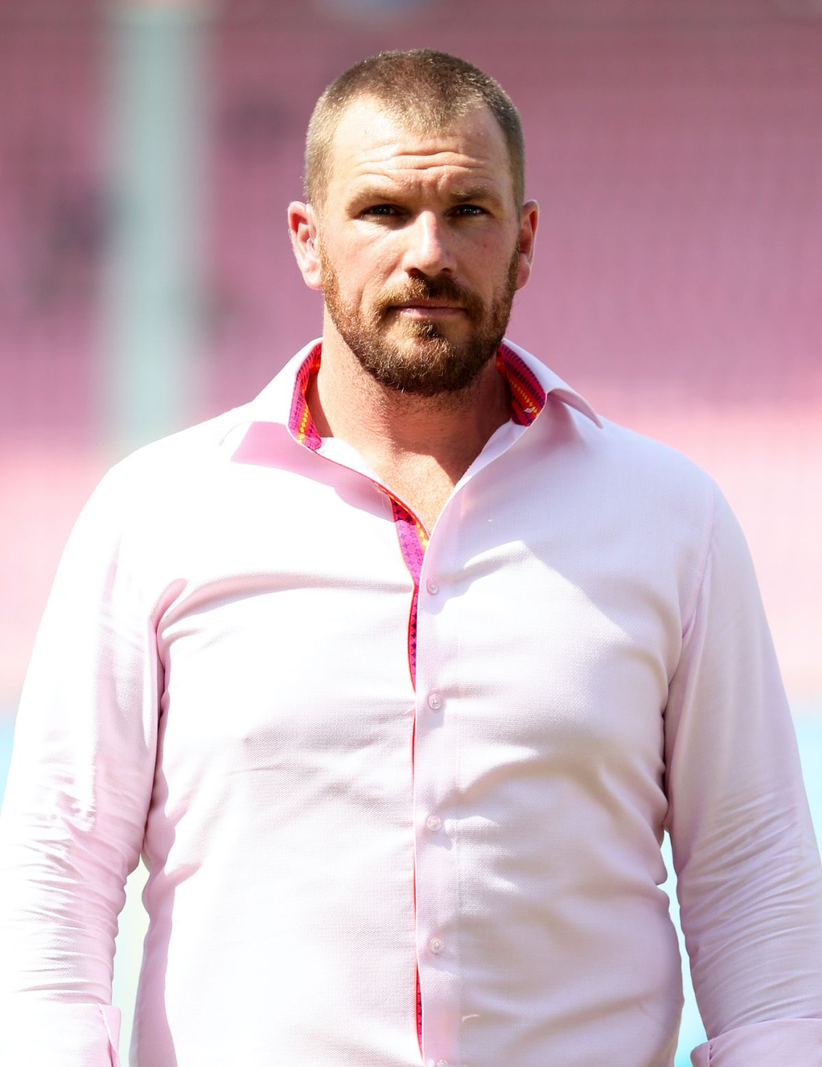 Aaron Finch in broadcaster mode | ESPNcricinfo.com