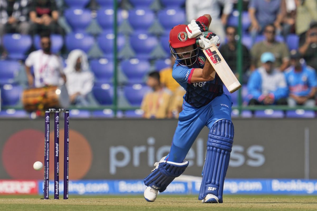 Ibrahim Zadran played some glorious off-drives against the new ball ...