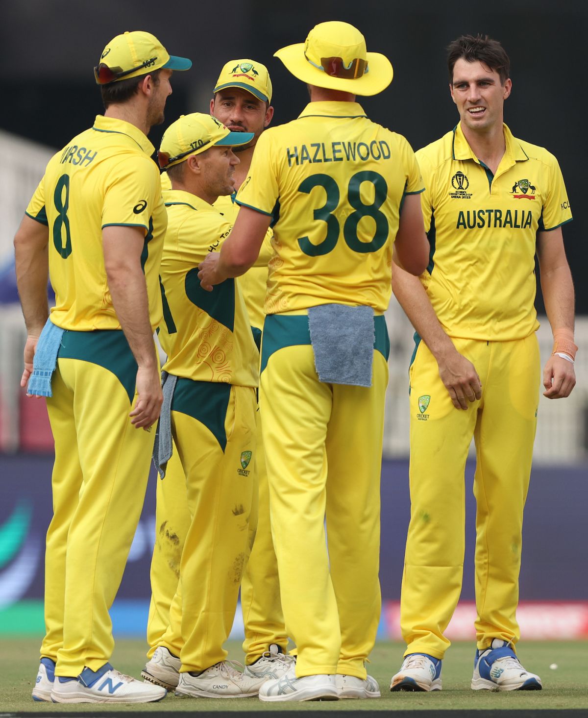 Pat Cummins got Australia's first wicket, with a lot of help from David ... Pat Cummins got Australia's first wicket, with a lot of help from David ...