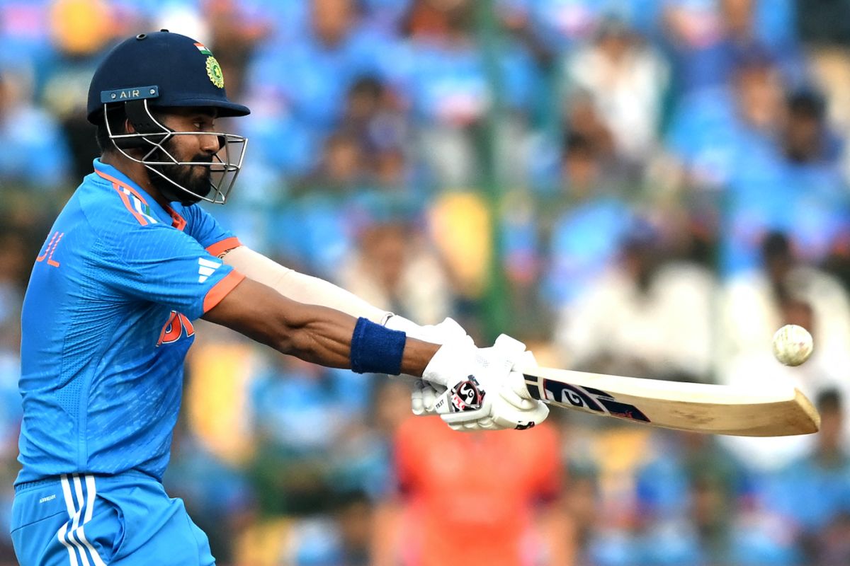 Shreyas Iyer celebrates his first ODI World Cup century | ESPNcricinfo.com