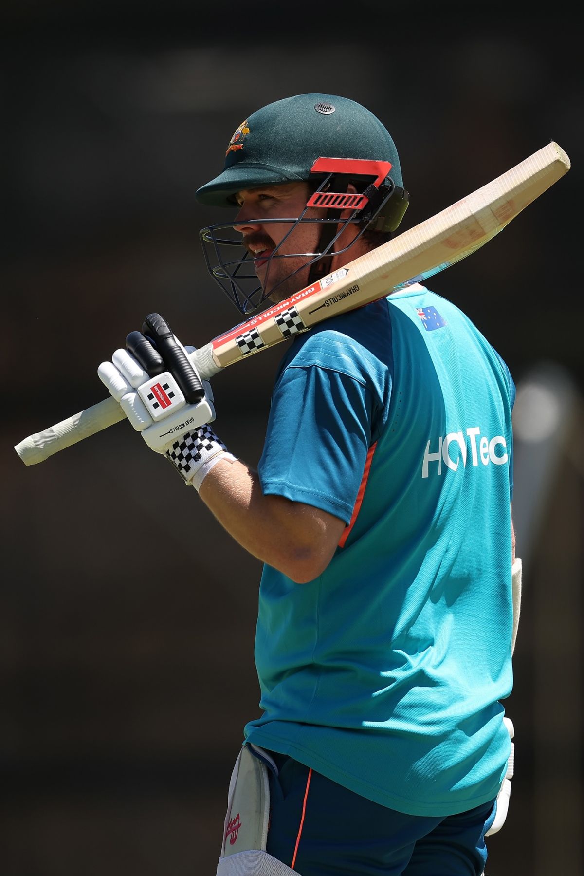 Travis Head at his first red-ball net session since winning the ODI ...
