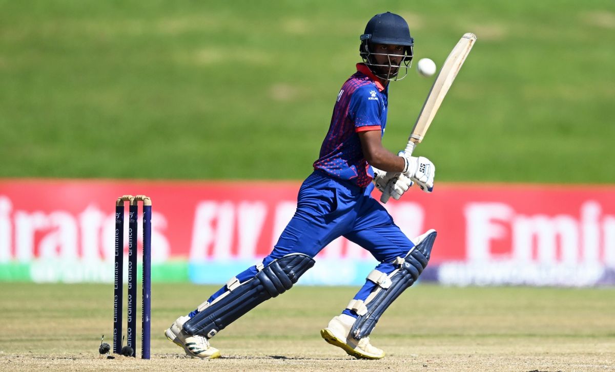 Dev Khanal knocks one to the off side | ESPNcricinfo.com