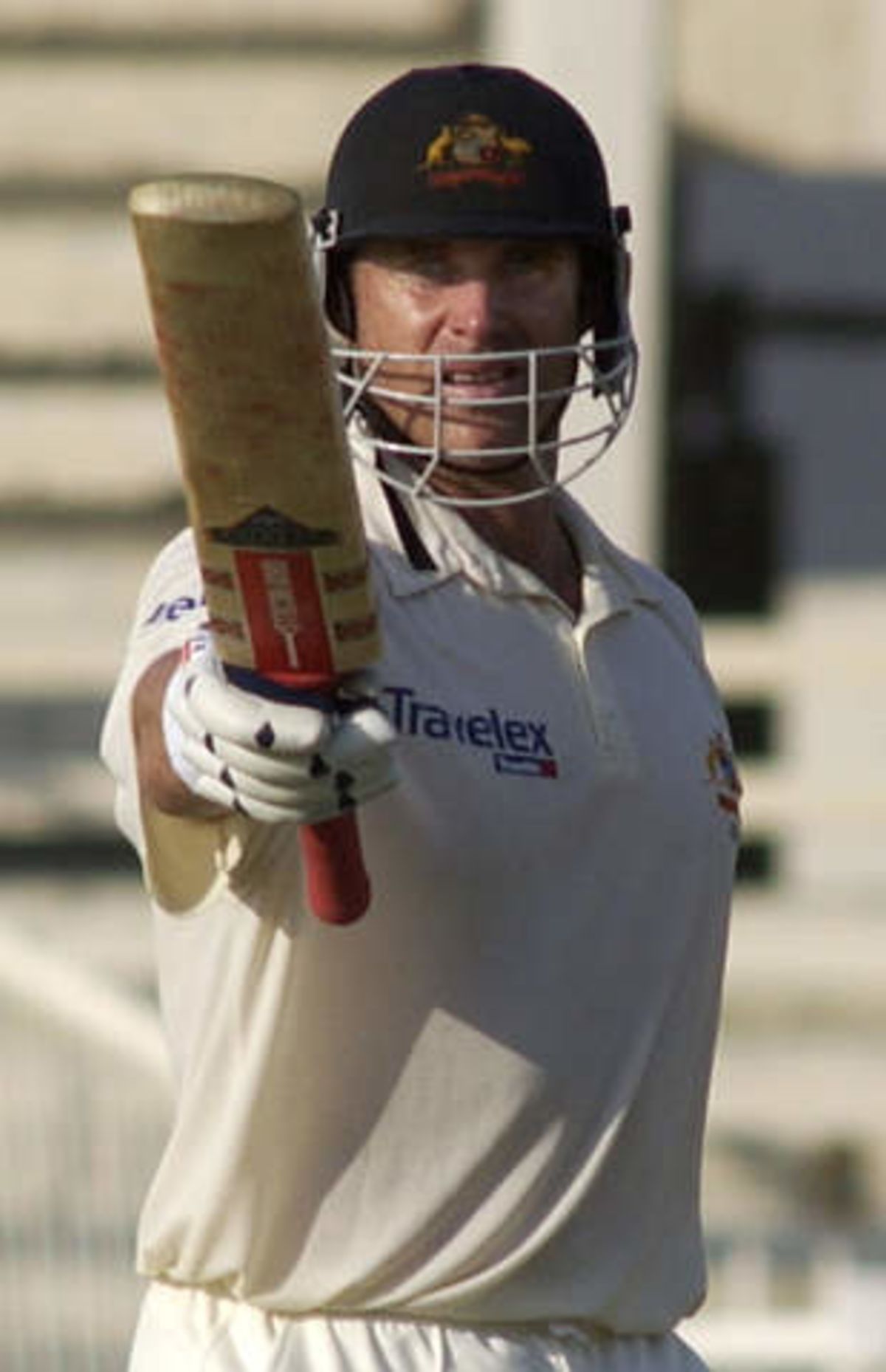 Matthew Hayden tips bat at half century in Sharjah during test match ...