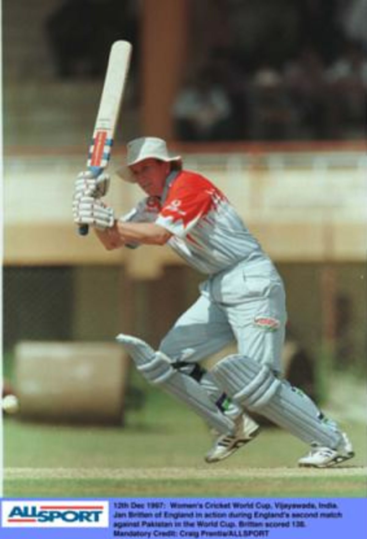 Women's World Cup - Jan Brittin celebrates her century v Pakistan ...