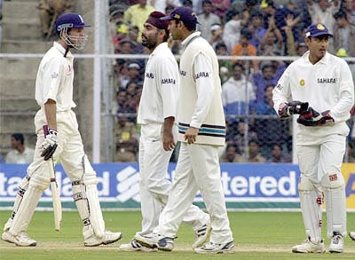 Sarandeep Singh celebrates Mark Ramprakash being caught at slip ...