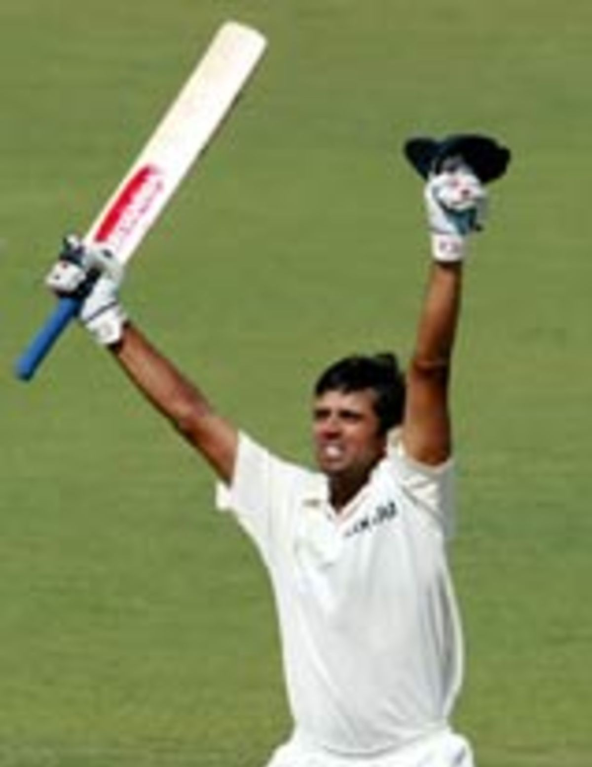Dravid celebrates a famous win | ESPNcricinfo.com