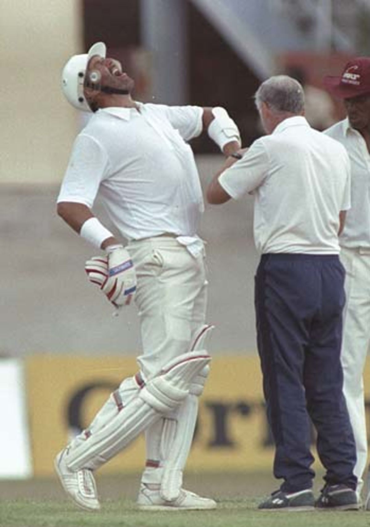 Does this hurt? Graham Gooch has his hand broken | ESPNcricinfo.com