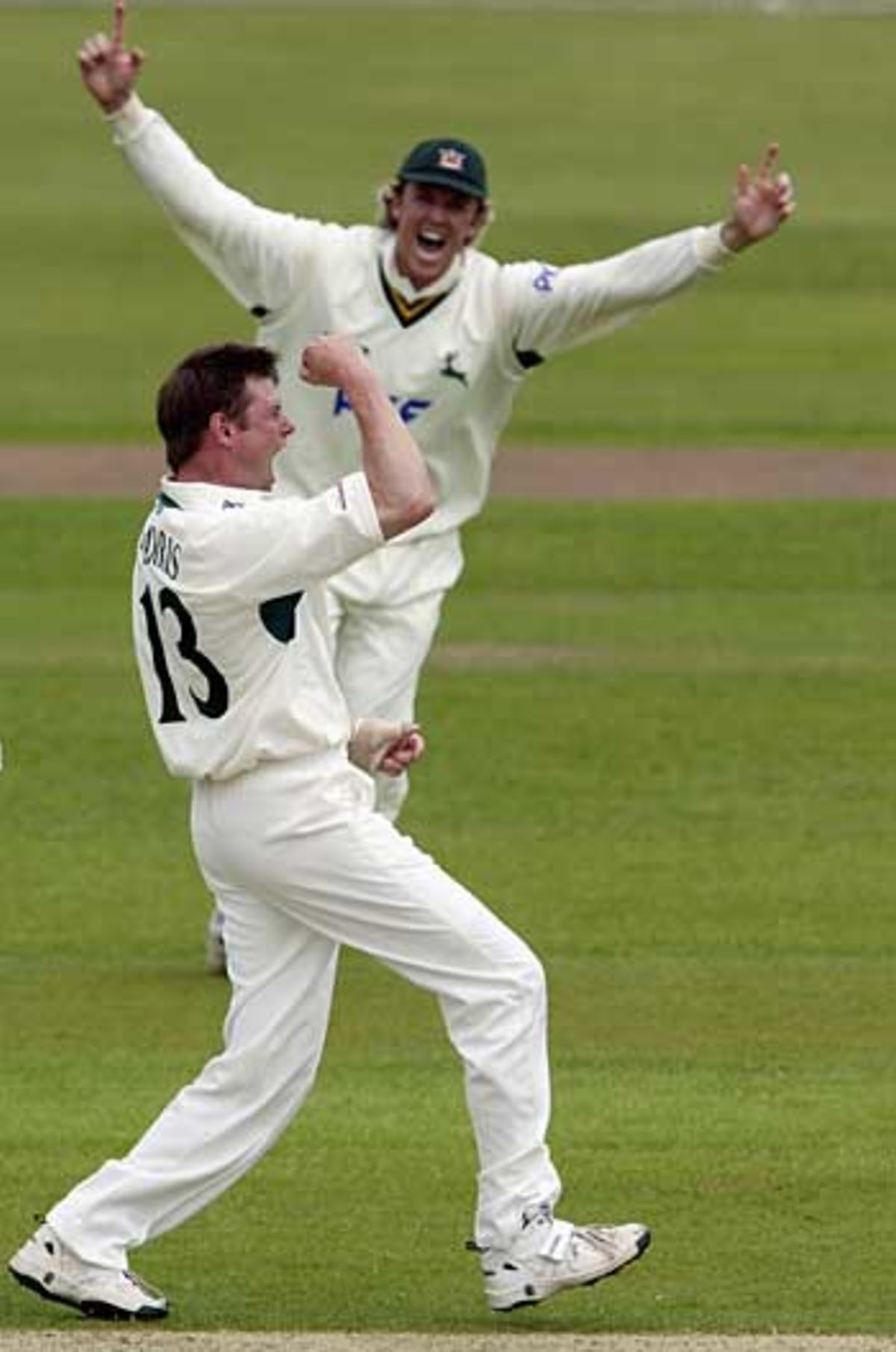 Andy Harris pumps the air | ESPNcricinfo.com