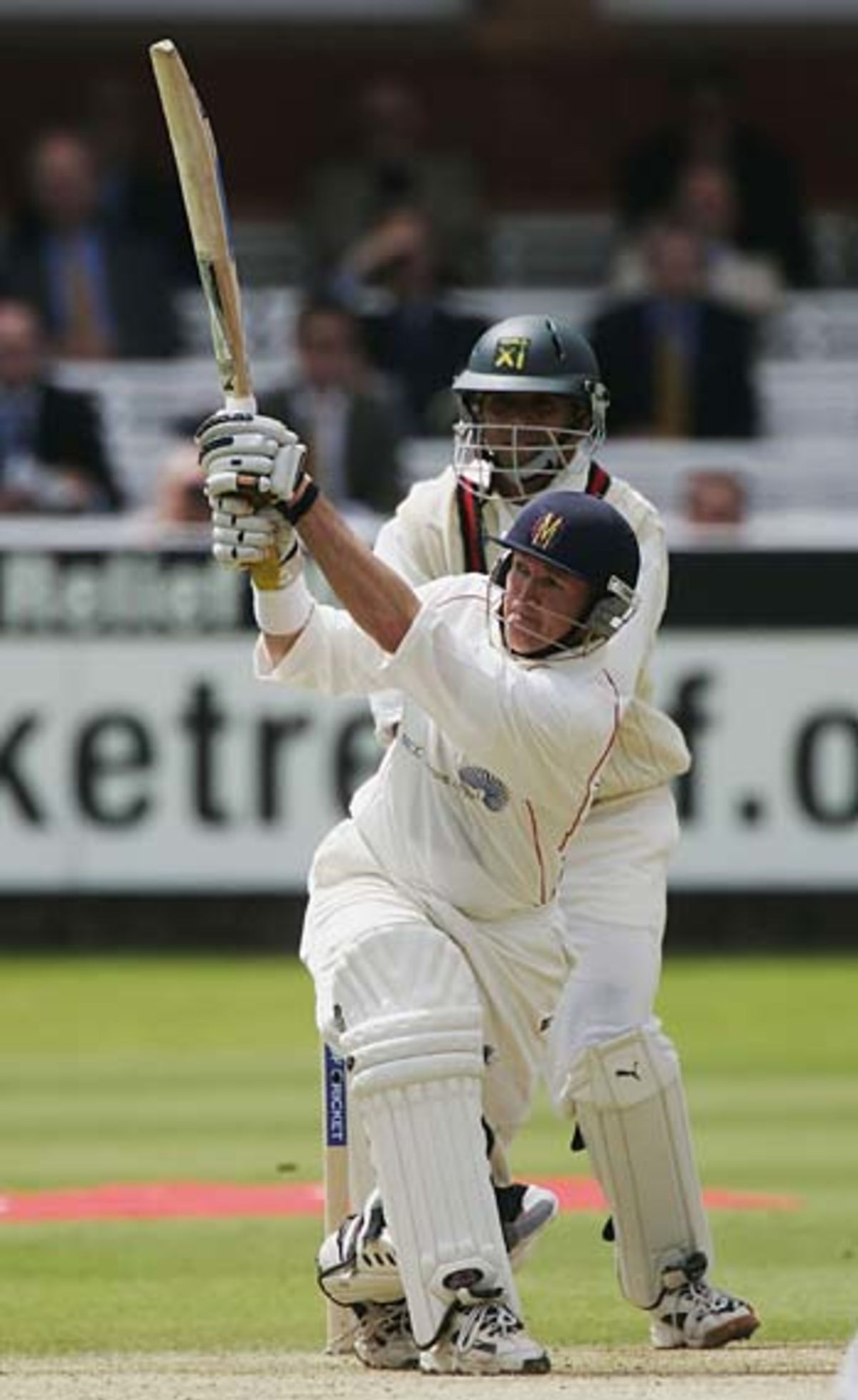 Andy Flower lofts one over the top | ESPNcricinfo.com
