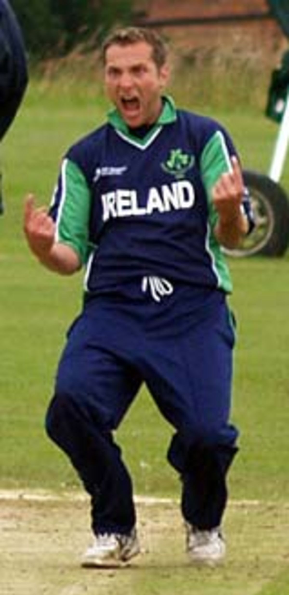 Ireland's Gordon Cooke celebrates a wicket | ESPNcricinfo.com