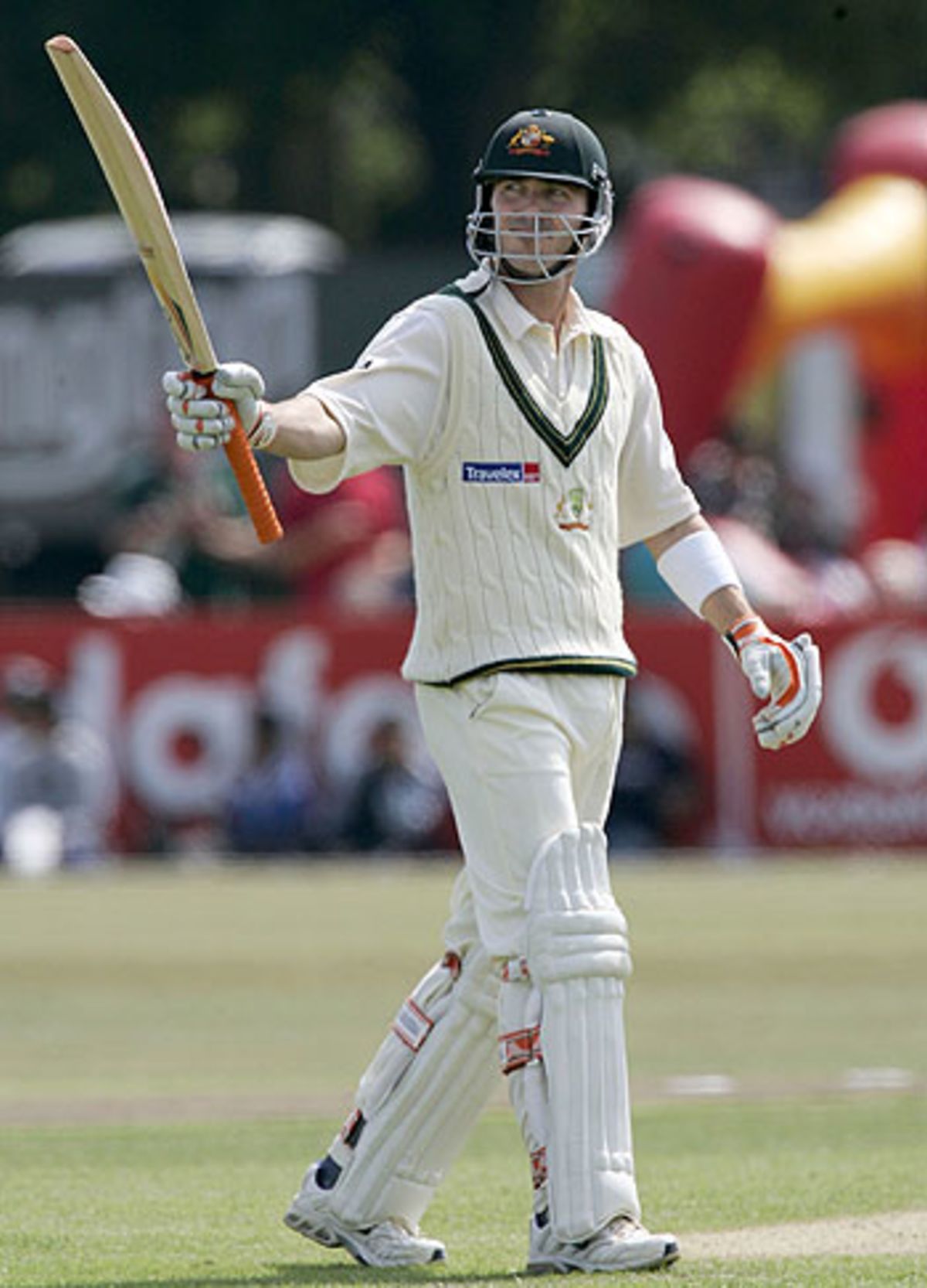Damien Martyn celebrates his century at Grace Road | ESPNcricinfo.com