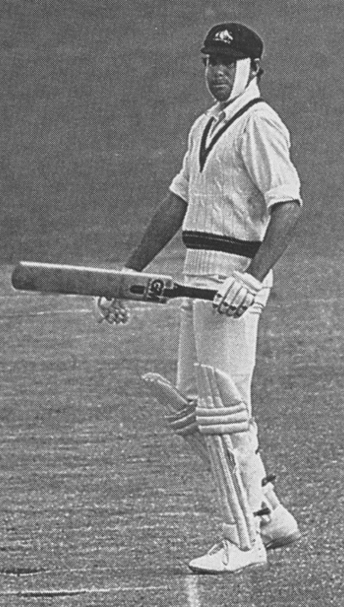 Rick McCosker batting with a broken jaw | ESPNcricinfo.com