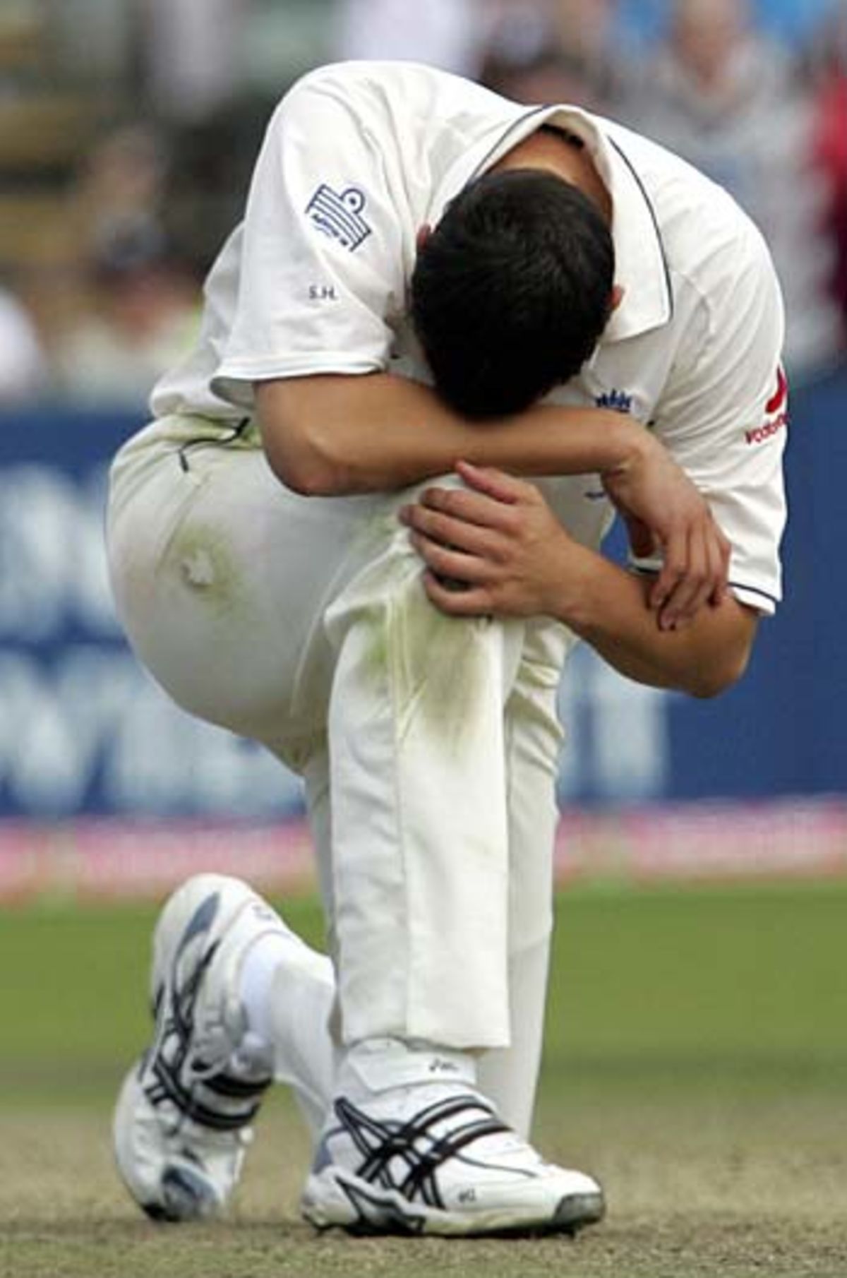 So close ... Steve Harmison after the final ball | ESPNcricinfo.com