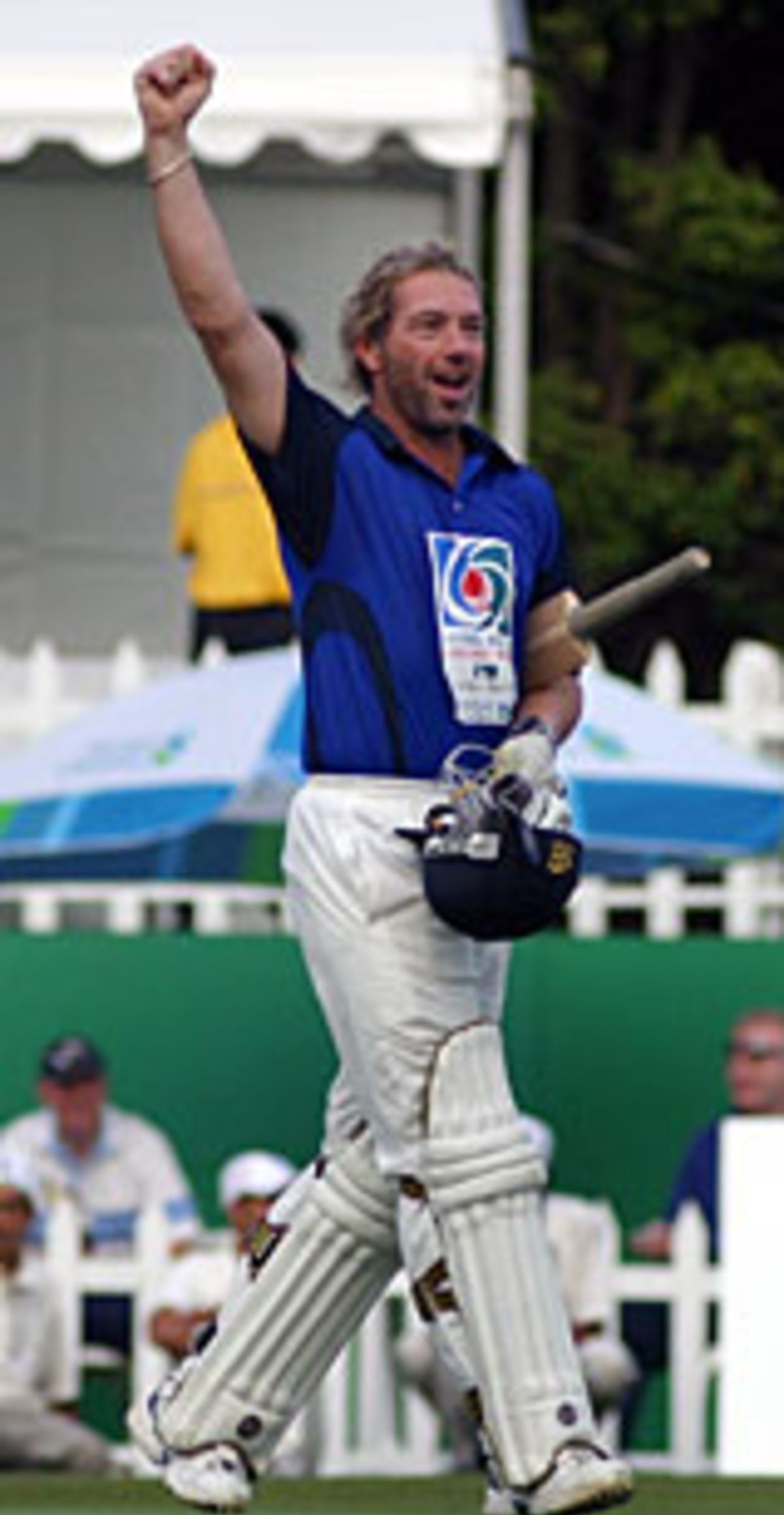Maynard celebrates hitting the winning runs. | ESPNcricinfo.com