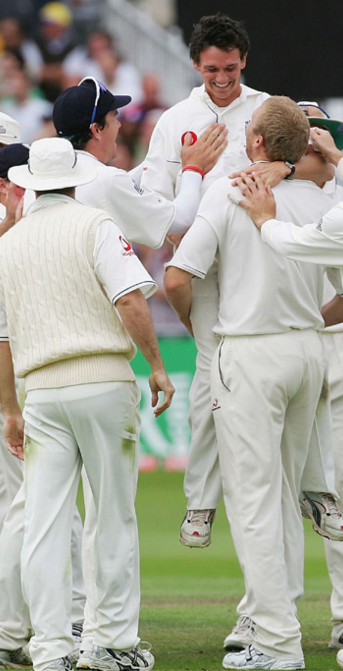 Gary Pratt is lifted up high | ESPNcricinfo.com