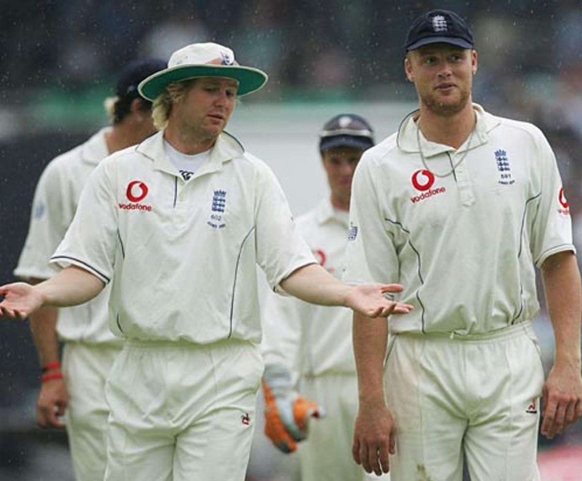 Andrew Flintoff and Matthew Hoggard are content with having to go off ...