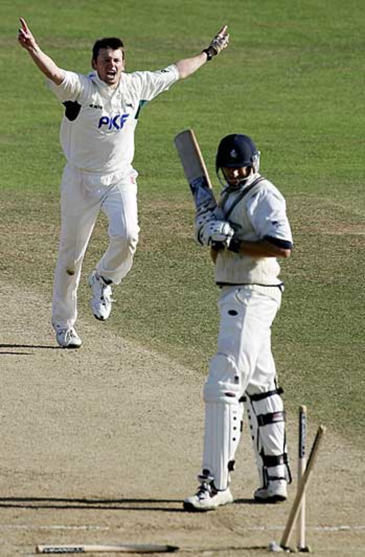 Andrew Harris celebrates one of his six wickets | ESPNcricinfo.com