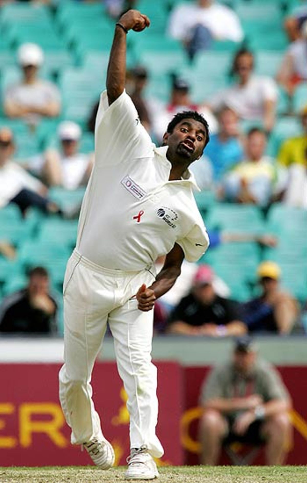 Muttiah Muralitharan bowled without success in the first two sessions ...