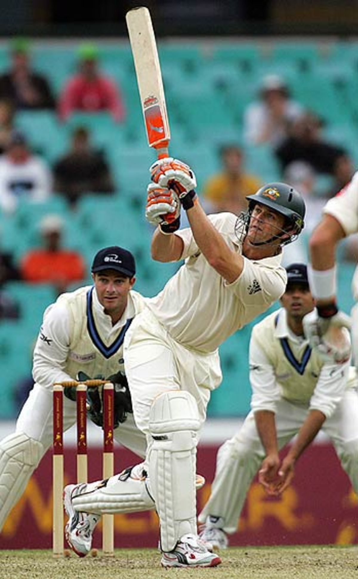 Steve Harmison congratulates Matthew Hayden on his hundred ...
