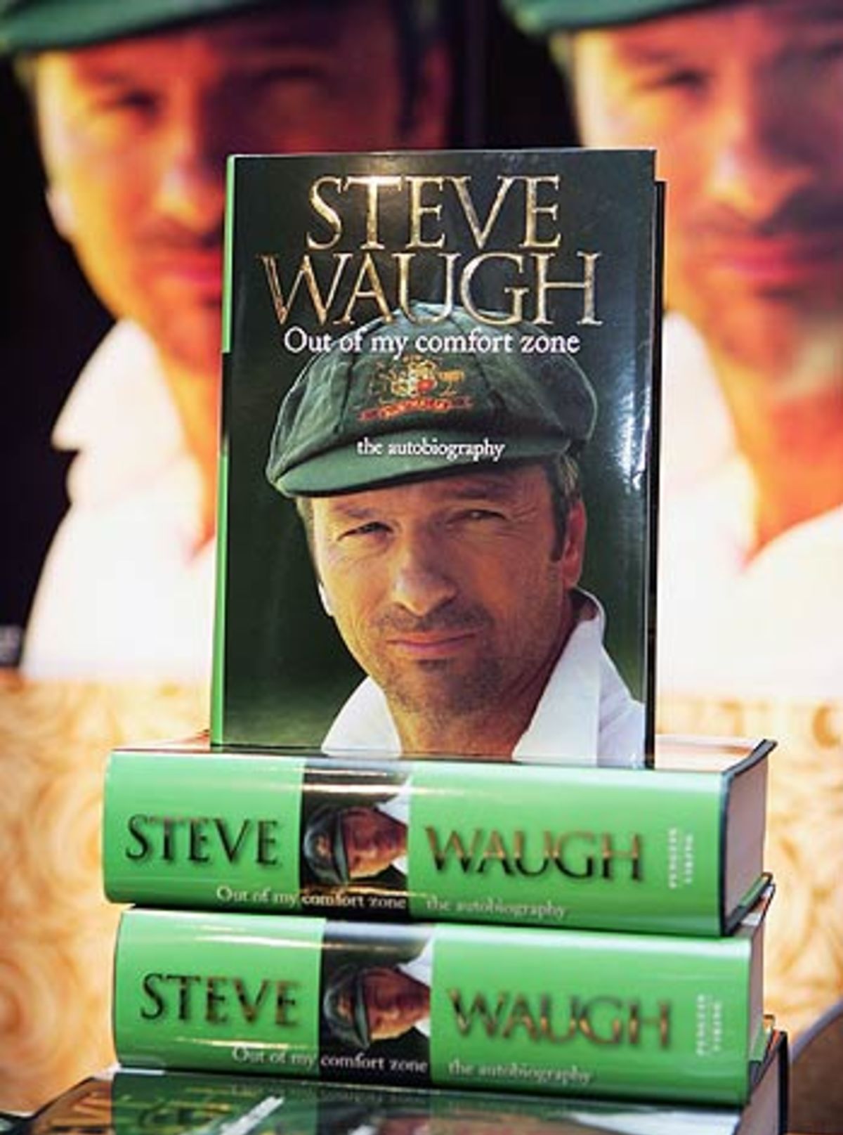 Steve Waugh poses with his family at the release of his autobiography ...