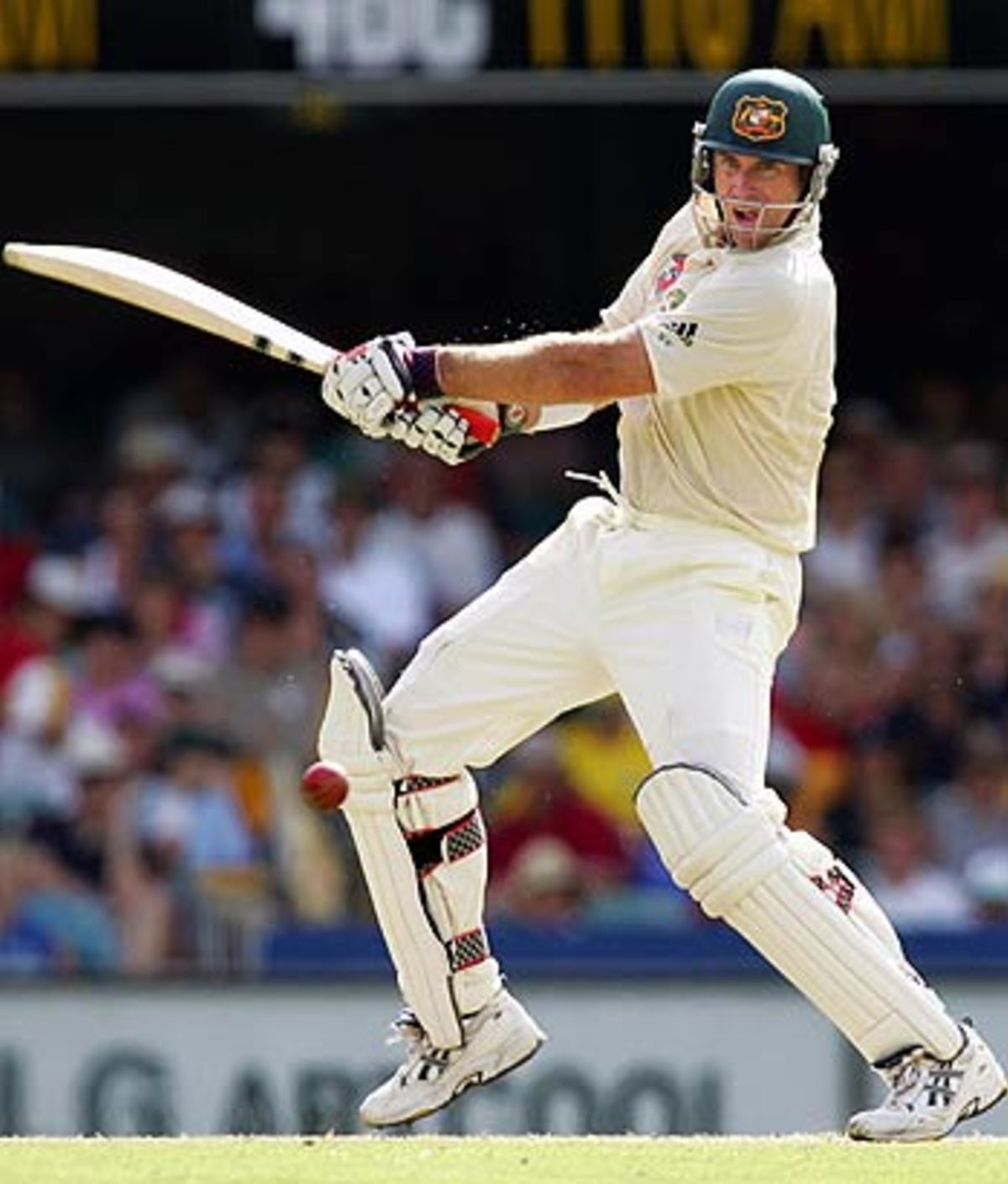 Marlon Samuels grasses a chance off Matthew Hayden | ESPNcricinfo.com