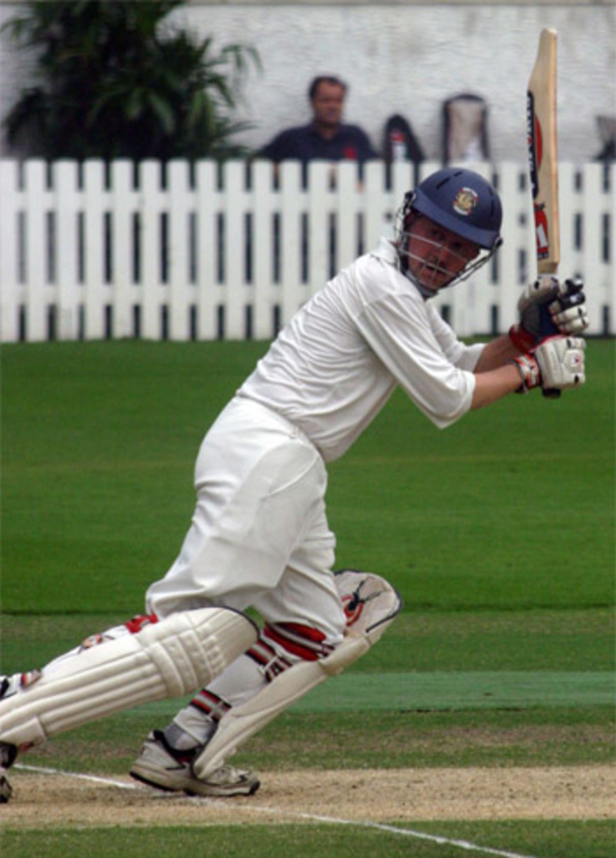 Mark Eames scored a century on the opening day of the Hancock Shiled ...