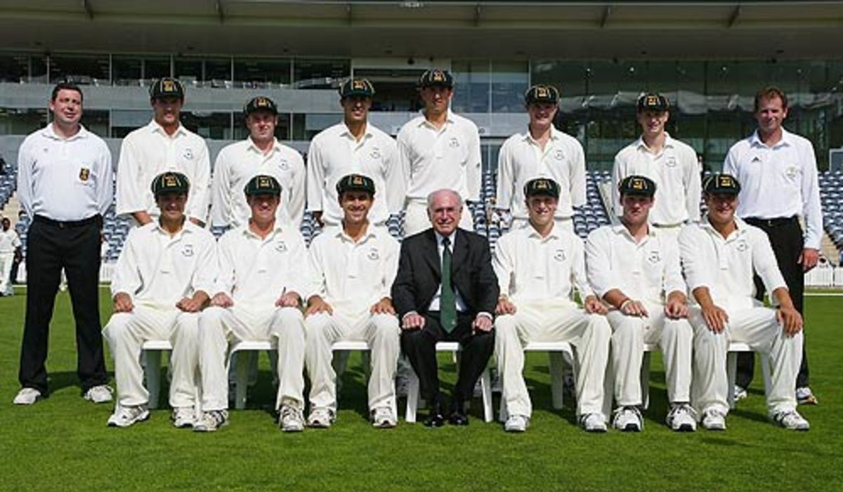 West Indies pose with John Howard, the prime minister of Australia ...
