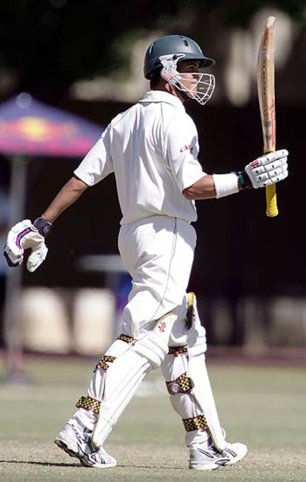 Jacques Rudolph raises his bat after crossing 200 | ESPNcricinfo.com