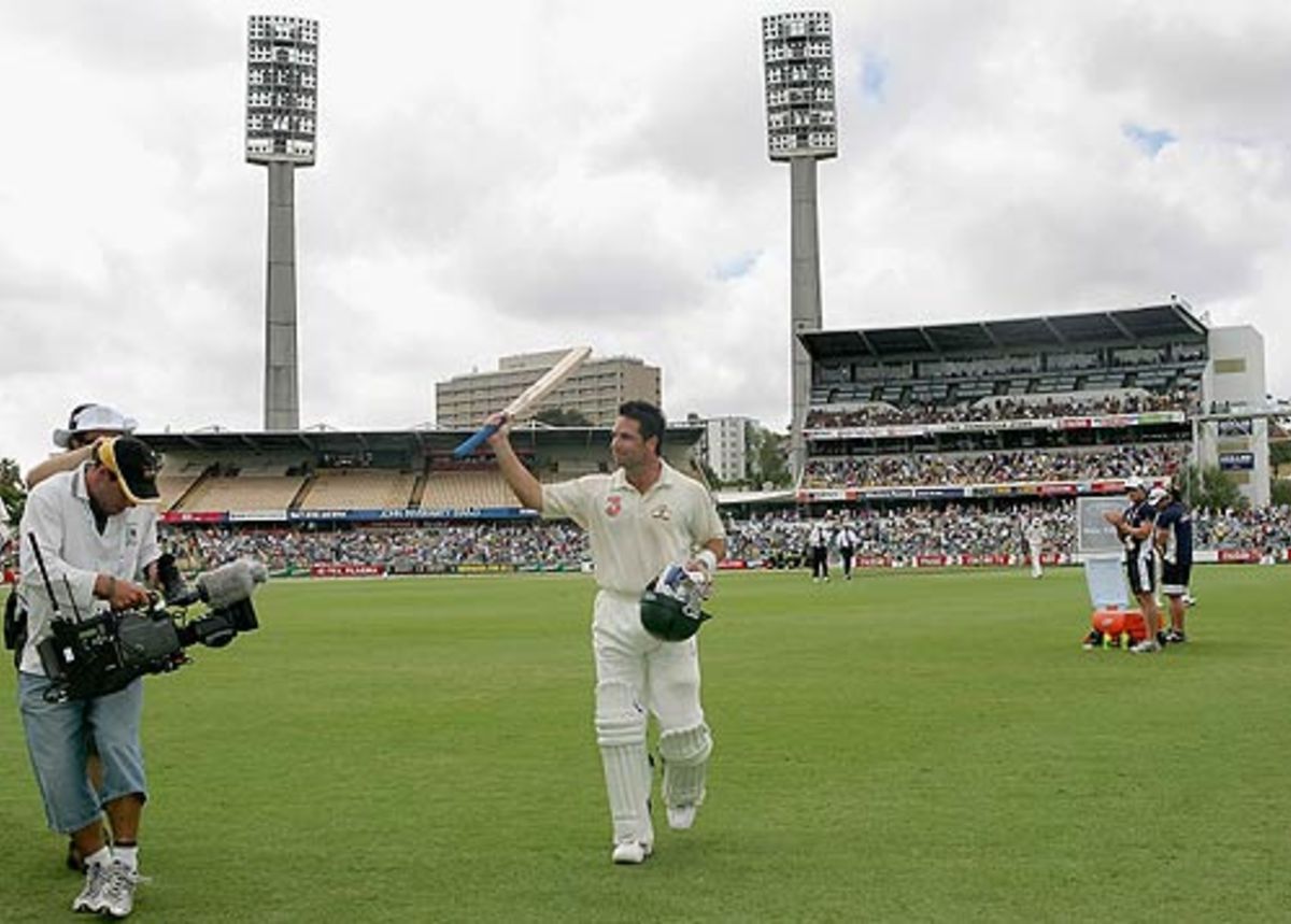 Brad Hodge was unbeaten on 203 after Australia declared | ESPNcricinfo.com