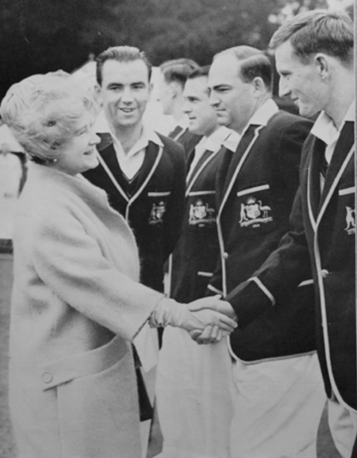 Bobby Simpson introduces Garth McKenzie to The Queen Mother ...