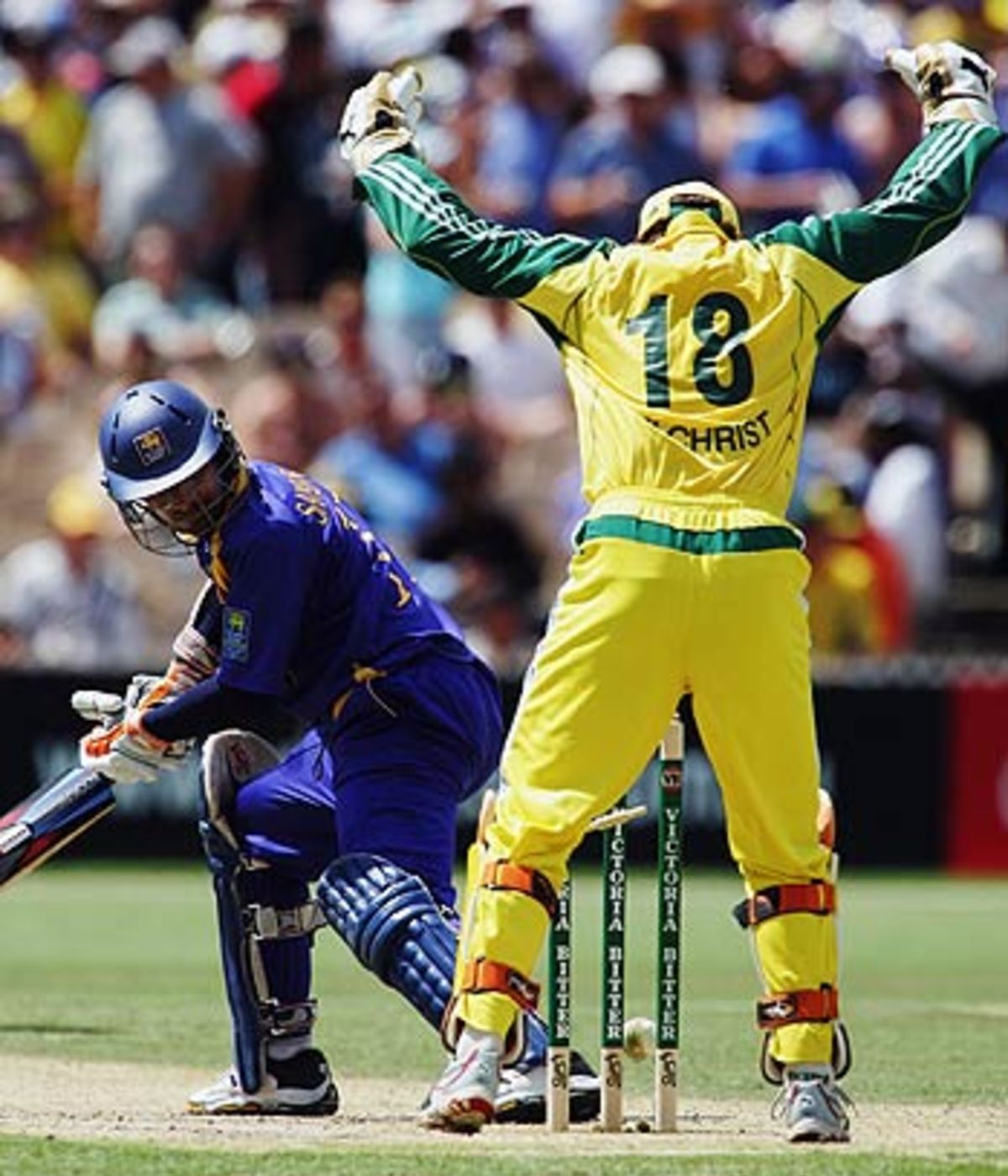 Kumar Sangakkara looks back to see his stumps disturbed | ESPNcricinfo.com