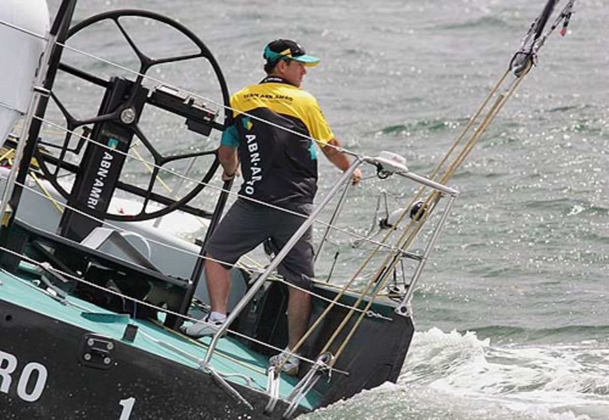 Master and Commander: Ricky Ponting looks over Port Phillip Bay during ...