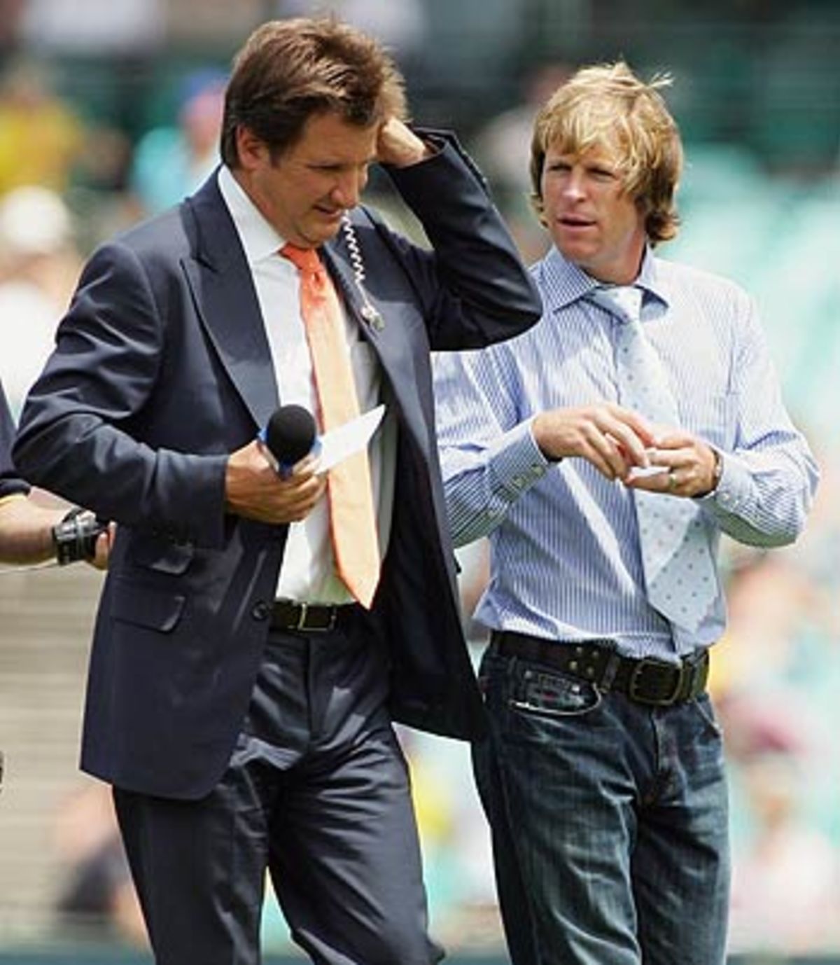 Mark Nicholas and Jonty Rhodes exchange pleasantries | ESPNcricinfo.com