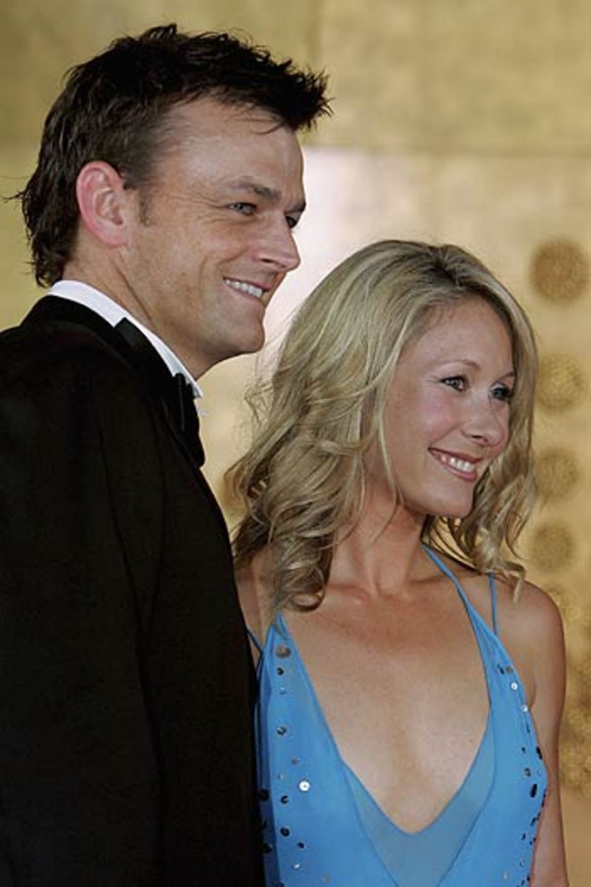 Adam Gilchrist and wife Mel pose for the cameras | ESPNcricinfo.com