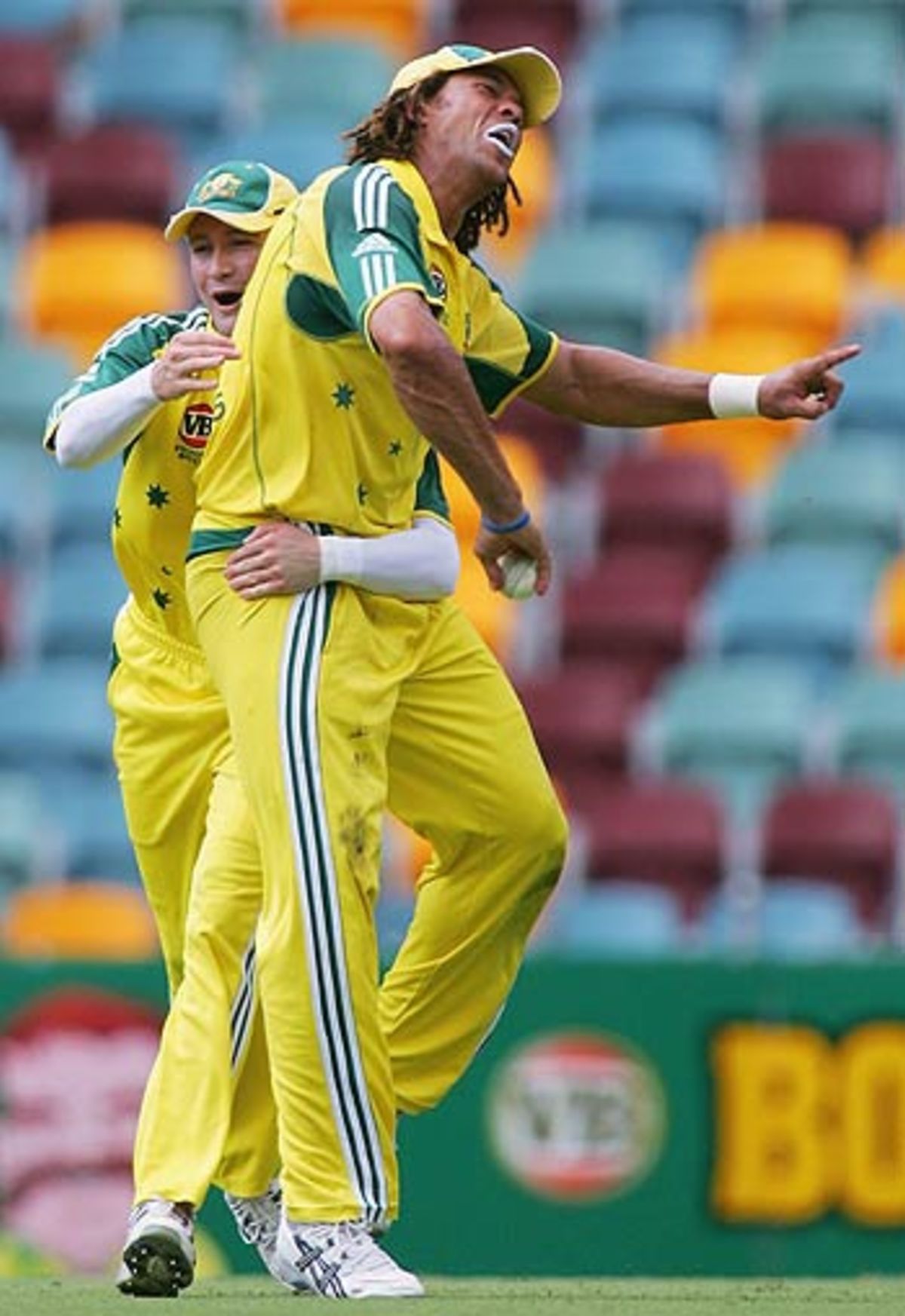 Andrew Symonds celebrates his second catch | ESPNcricinfo.com