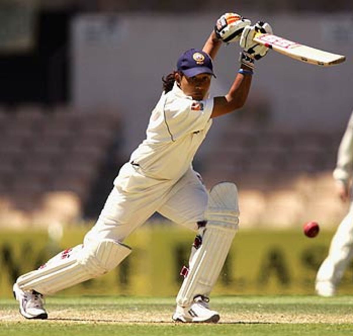 Rumeli Dhar drives during her innings of 38 | ESPNcricinfo.com