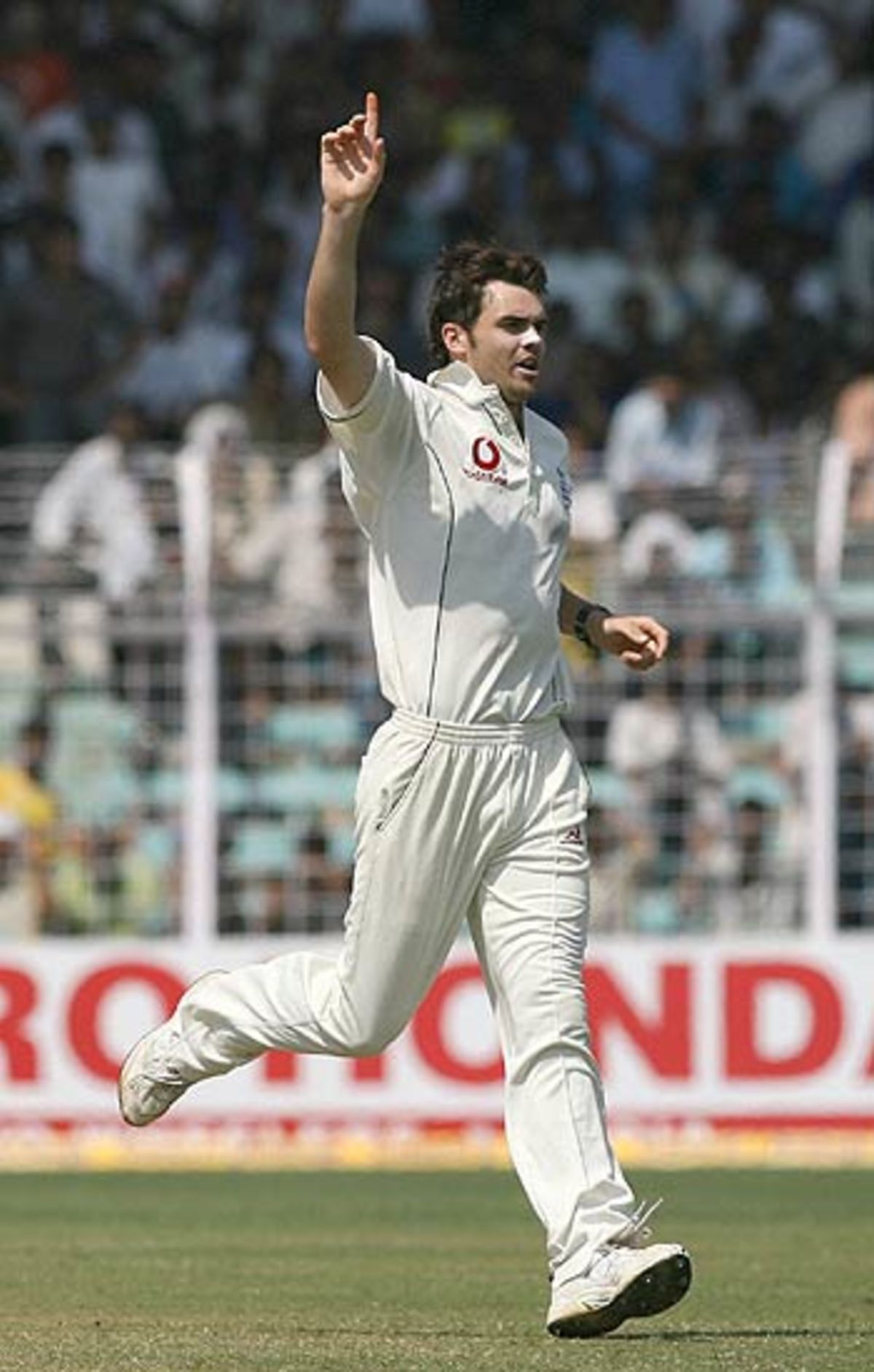 James Anderson does the honours of leading his side off the field after ...
