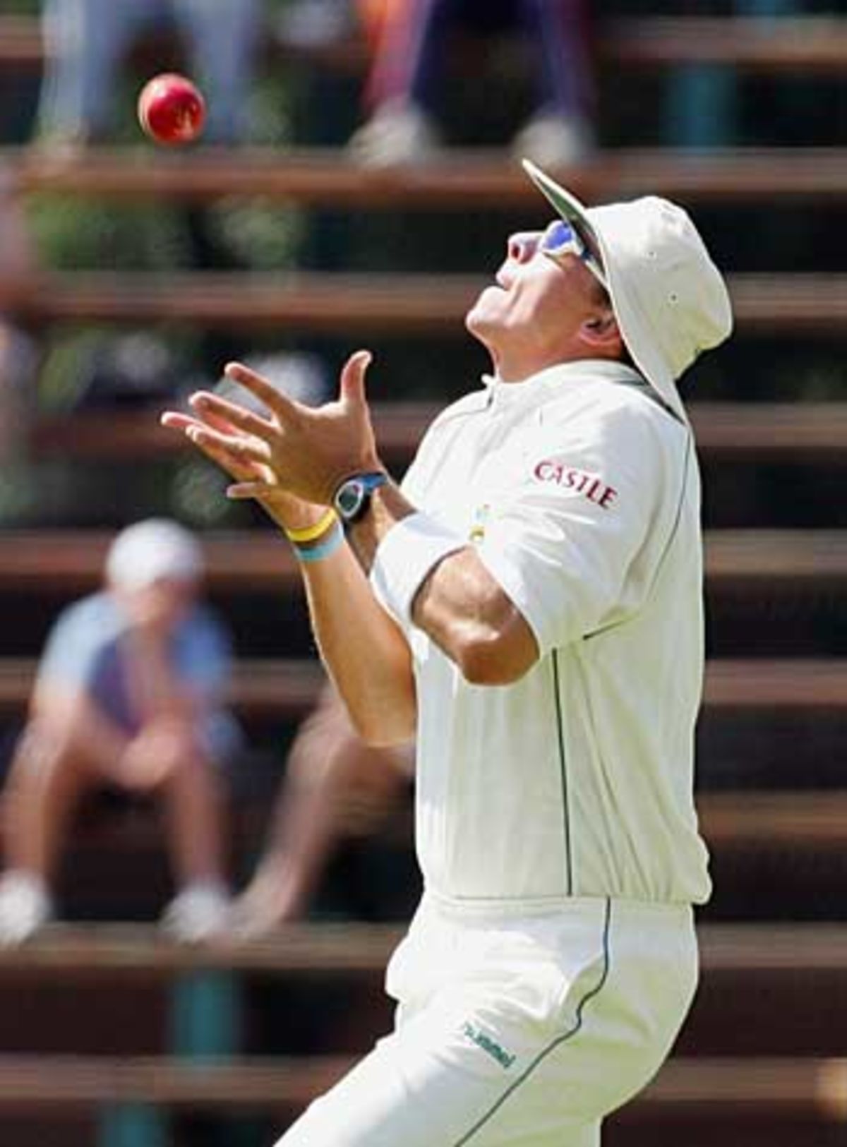 Andre Nel steadies himself to take a simple catch | ESPNcricinfo.com