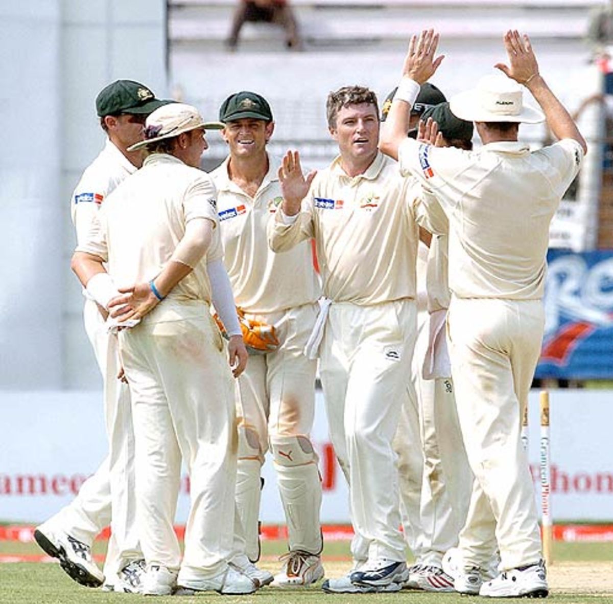 Stuart MacGill gets the high-fives for dismissing Rajin Saleh ...