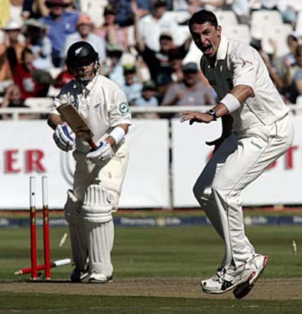 Michael Papps is bowled shouldering arms to Andre Nel | ESPNcricinfo.com