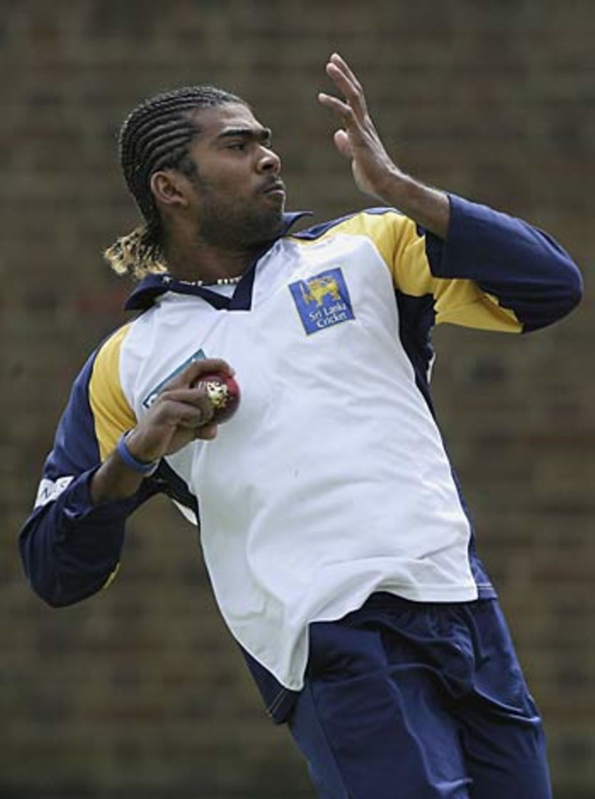 Lasith Malinga in action during Sri Lanka's practice at Edgbaston ...